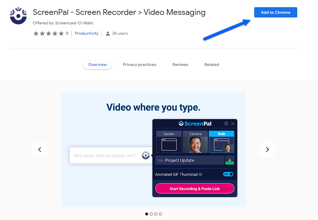 Install ScreenPal Extension